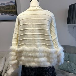 Sweaters | Size Sm Real Fur Light Creamy Color Sweater | Poshmark